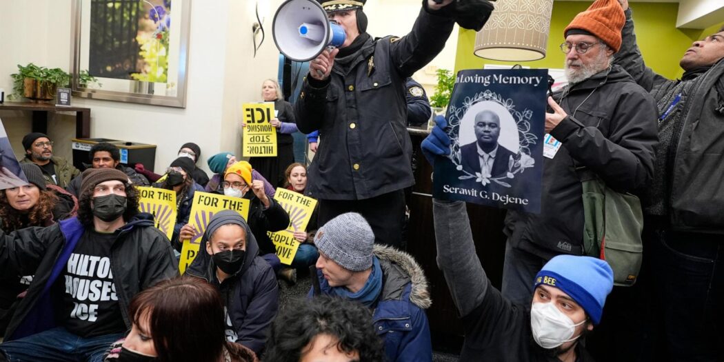 Dozens of protesters arrested at hotel in Manhattan during sit-in over ...